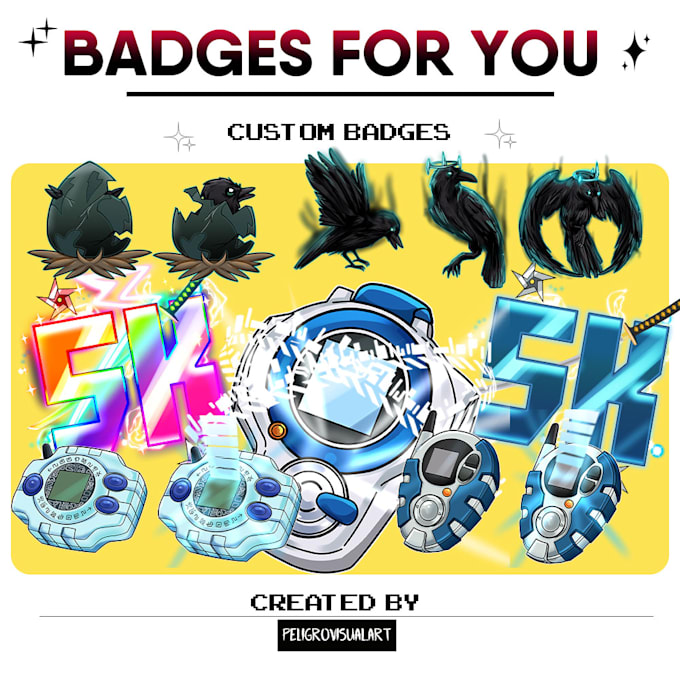 Create Custom Cute And Chibi Twitch Emotes And Sub Badges For Your