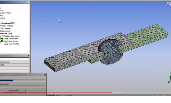 Führen sie finite elemente analysen fea statische strukturanalysen