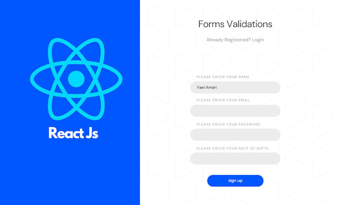 Create The Forms With Validations In React Js Javascript By