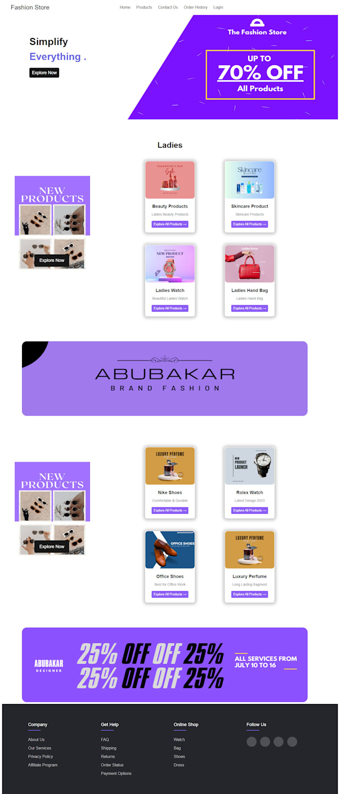 Design And Develop Websites With Html Css Javascript React Js By Mr