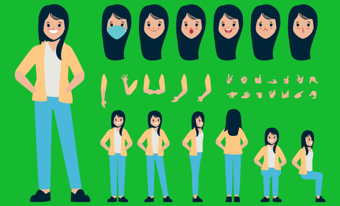Create 2d Character Design In Adobe Illustrator By Noman 396 Fiverr