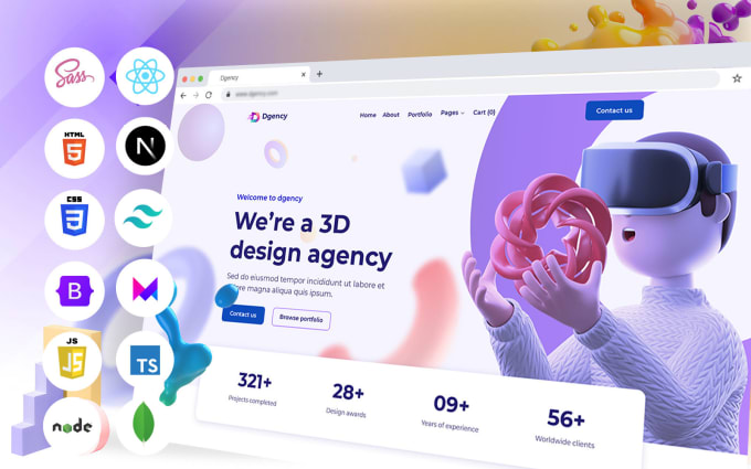 Create Responsive Websites In Html Css Javascript React Nodejs Nextjs