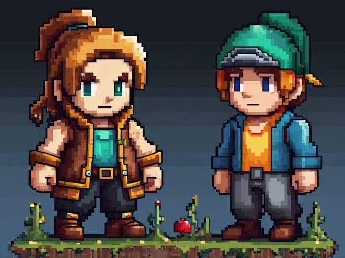 Design 2d 3d Animate Custom Pixel Art Sprites Pixel Characters Game