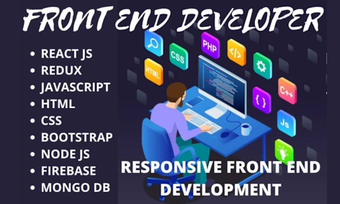 Be Your App And Web Developer Using Html Css Bootstrap React Js And