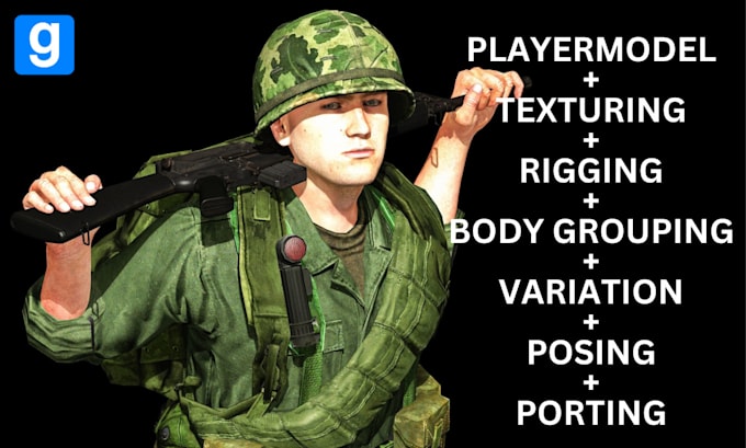 Create And Port Custom Gmod Playermodel Props Cars Guns 3d Model To