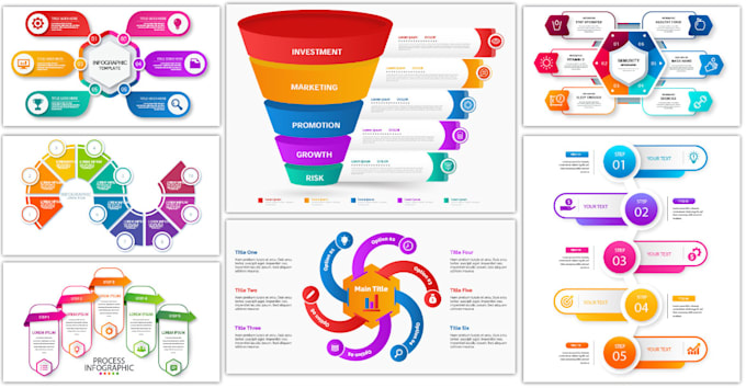 Design Flowchart Piecchart And Timeline Infographic Diagram By