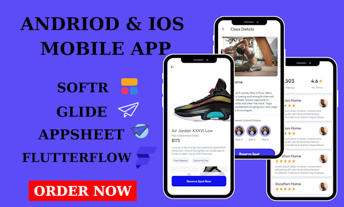 Build For You A Moblie App Using Flutterflow Softr Appsheet And Glide