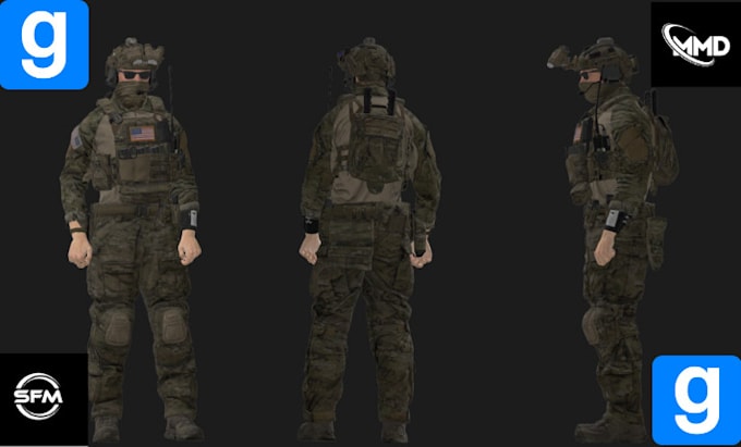Port And Create 3d Gmod Player Model Gmod Map Sfm Model Mmd Gmod