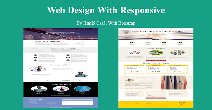 Create Responsive Website By Html5 Css3 With Bootstrap By Dh719174