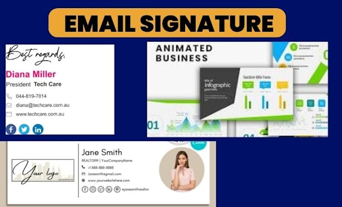 Create Custom Clickable Gmail And Outlook Html Email Signature By