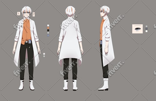 anime lab coat reference