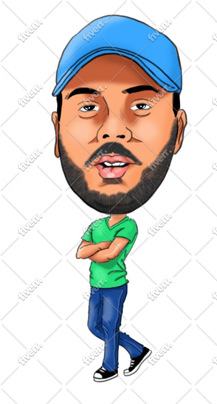 how to draw big head small body cartoon