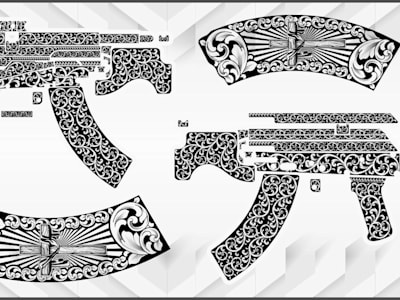 gun scroll engraving patterns
