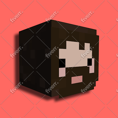 Make a 3d minecraft head profile picture by Xentyl | Fiverr
