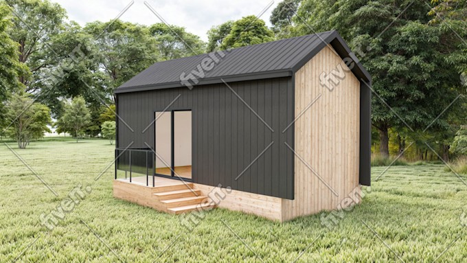 Design tiny cabin, small house, cottage, cabana home 2d plan by ...