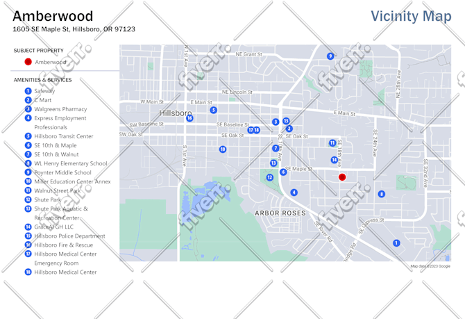 Draw you a clean vicinity map by Chryssaeunice | Fiverr