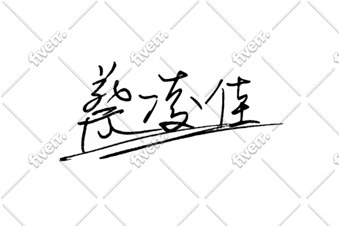 Give you a meaningful chinese name or chinese signature by Bobochang ...