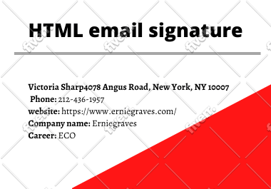 Design a professional clickable html signature by Md_nayim | Fiverr