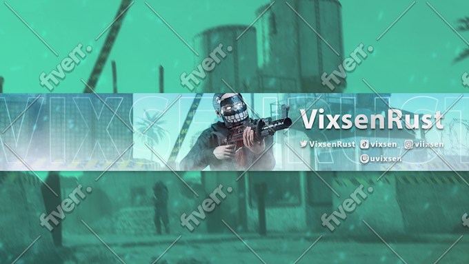 Make a unique rust youtube banner by Yaxdesign | Fiverr