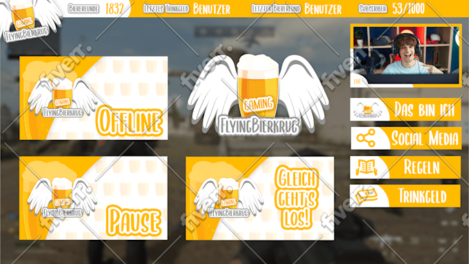 Create awsome streaming overlays by Planimadedesign | Fiverr