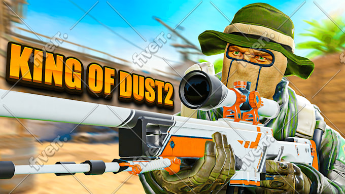 Make a professional 3d csgo cs2 thumbnail by Waregondesign | Fiverr
