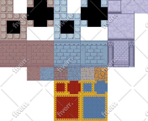 Make pixel art tilesets for your game by Martnpeadelarra | Fiverr