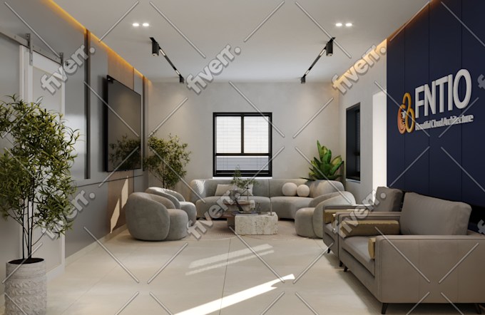 Do 3d office design, commercial interior, workspace design and space ...