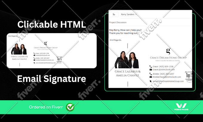 Create html clickable email signature, gmail and outlook email ...