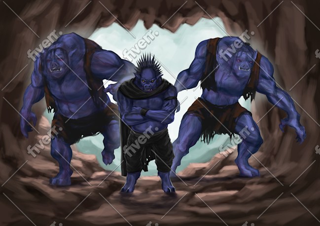 Draw fantasy art, dnd, monster, creature, game art by Endless_studio ...