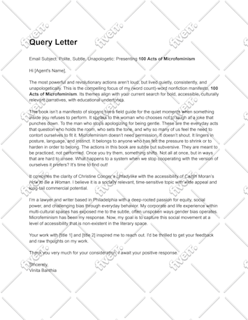 Write a query letter for your agent or publisher by Creative_ali7 | Fiverr