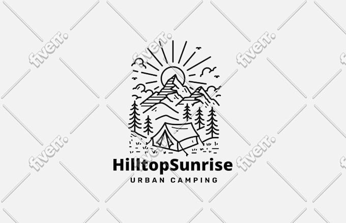 Do monoline line art for logo, badge, illustration and t shirt by ...