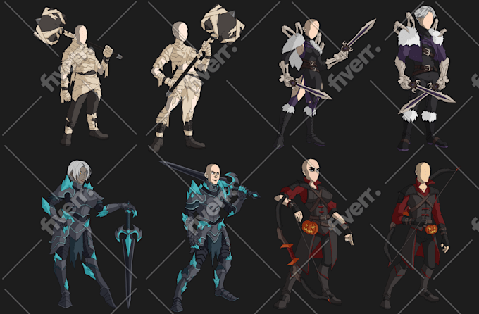 Create high quality 2d characters for your mobile game by Dinhhamy | Fiverr