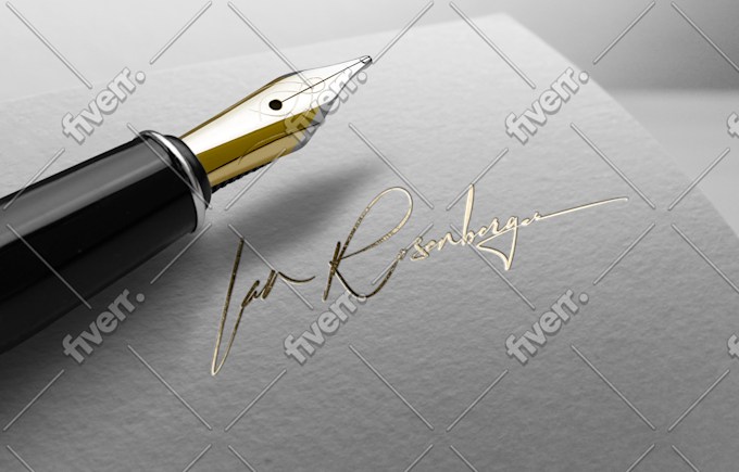 Design your signature,handwritten,calligraphy logo by Signatron | Fiverr