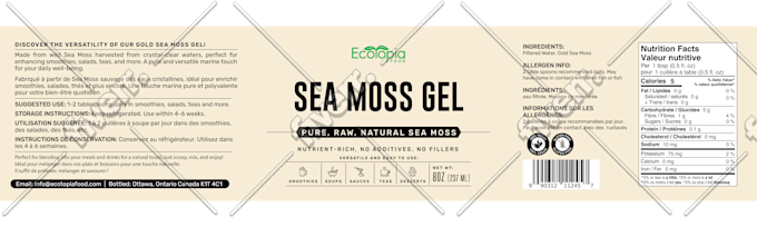 Design jar labels, sea moss labels and food product labels by ...