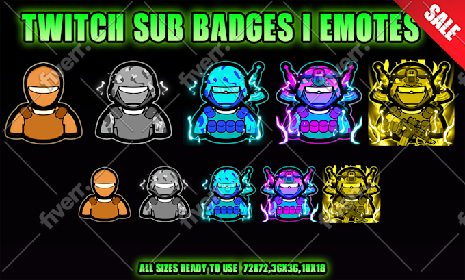 Create custom twitch sub badges, twitch sub emotes, bit badges by ...