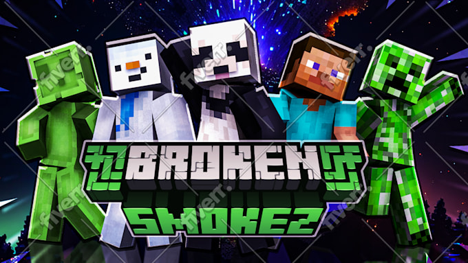 Create best custom minecraft key art by Rawexyartworks | Fiverr