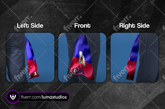 Create custom clothing bandana pocketflag fivem ready by Lumastudios ...