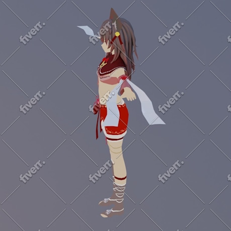 Make vrchat avatar, full body furry avatar, reference sheet character ...