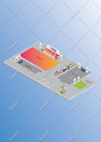 Design festival maps and vector event map illustration by Raa_artist ...