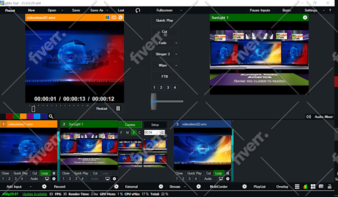 Create custom design virtual studio for vmix by Bluedevil81 | Fiverr