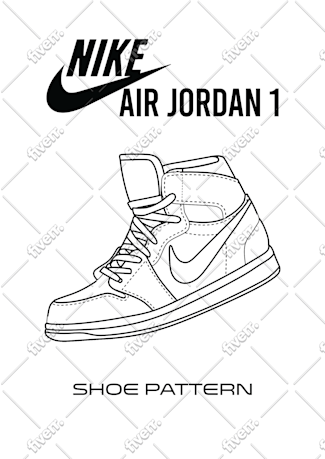 jordan 1 shoes coloring pages