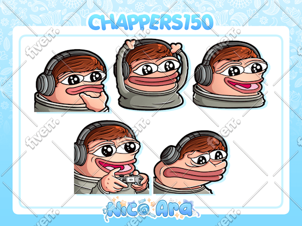 Create custom pepe the frog emotes for twitch by Niicoara | Fiverr