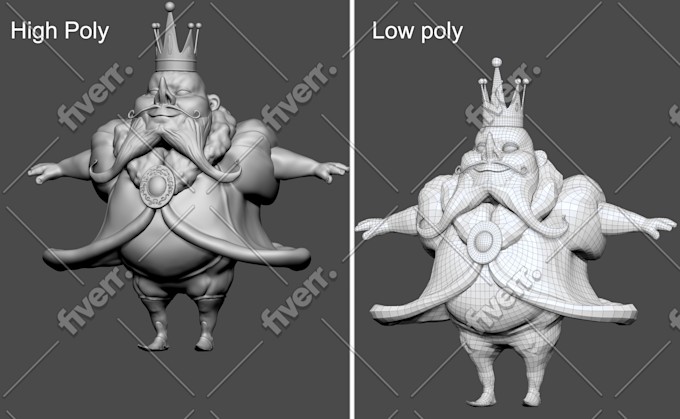 Make retopology of your characters and props with uv map by Devkumar3d ...
