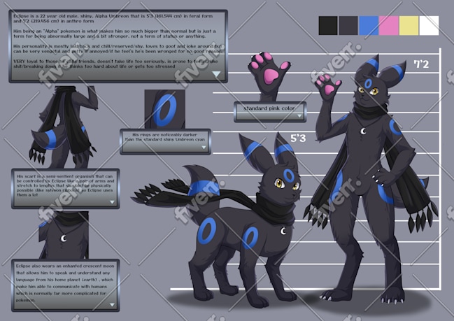 Draw furry art, fursona, original furry character and anthro art, sfw, nsfw by Kezzle_ | Fiverr