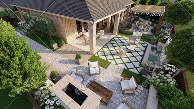 Design your swimming pool ,landscape and 3d renderings by ...