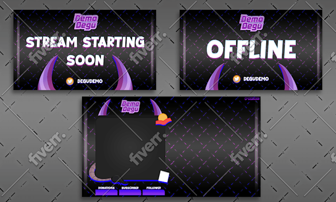 Create a custom vtuber stream overlay for twitch gaming by Pockythief ...