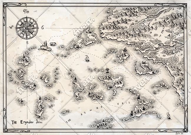 Create an awesome fantasy map for you by Chaimholtjer | Fiverr