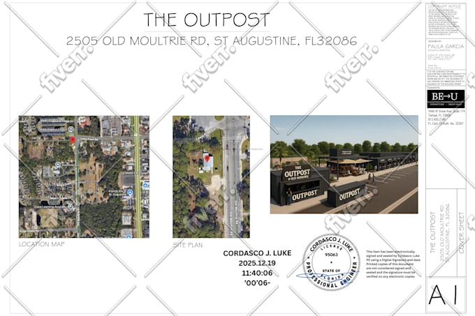 Review redraw mep pe stamp florida texas architectural drawing ...