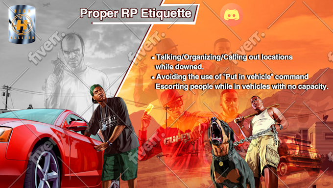 Design fivem logo, fivem banner, discord rules design by Gabrielle_sara ...