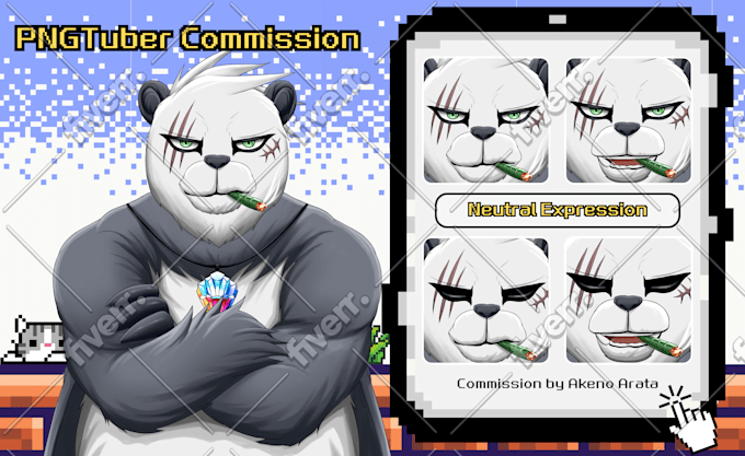 Draw custom pngtuber avatar for streams , twitch in vtuber anime style ...